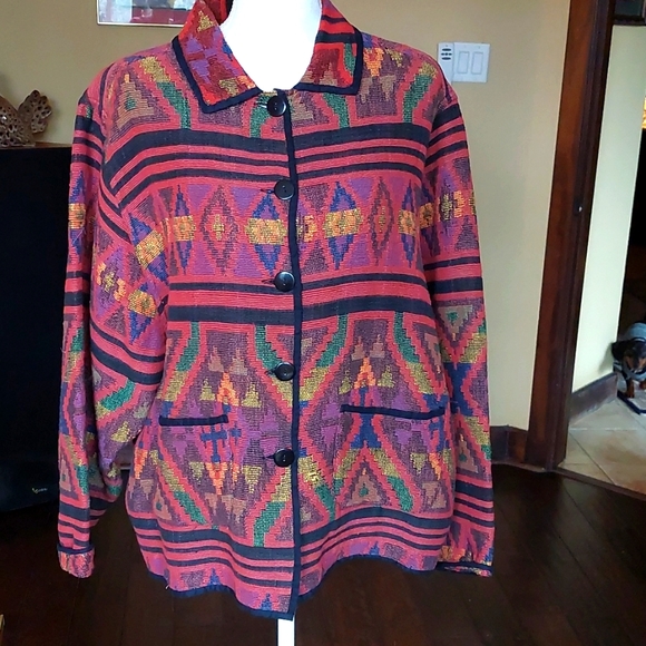 Jane Ashley | Jackets & Coats | Xl Southwest Woven Jacket New Wtags ...